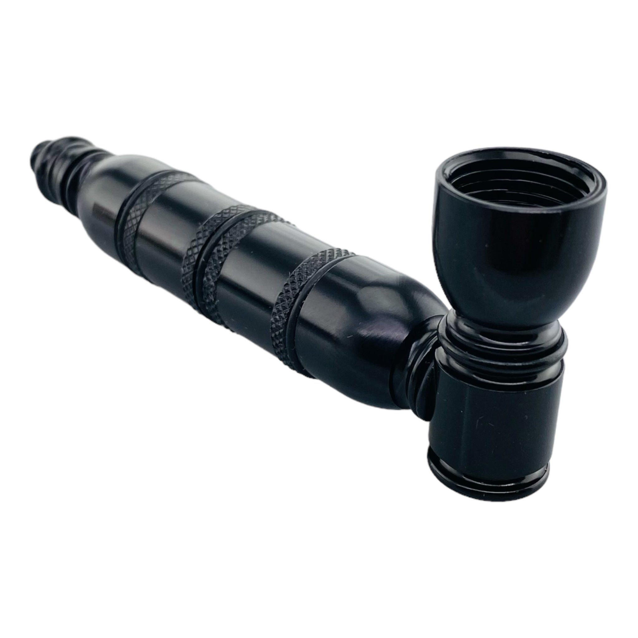 Metal Hand Pipes - Black Extra Large Chamber Hand Pipe