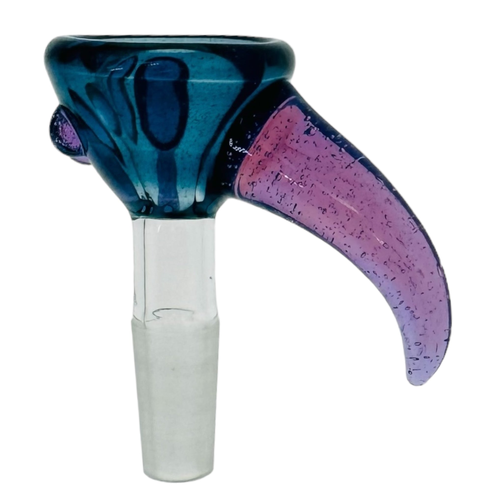 Arko Glass 10mm Flower Bowl Blue Dream Bowl With Wysteria Purple Handl