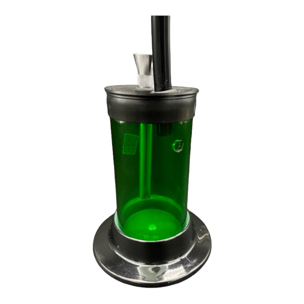 Acrylic Plastic Bubbler With Carb Hole And Metal Bowl - Green